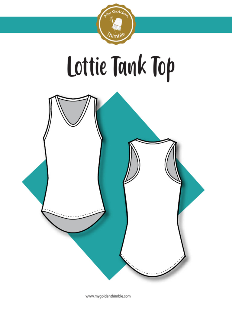 A0 Lottie Tank Top Sewing Pattern | PDF | Seam (Sewing) | Sewing