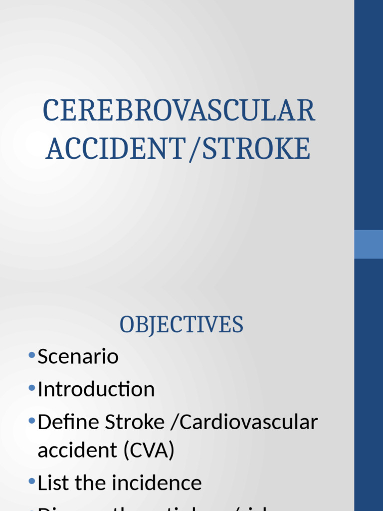 Cerebrovascular Accidentstroke | PDF | Stroke | Angiography