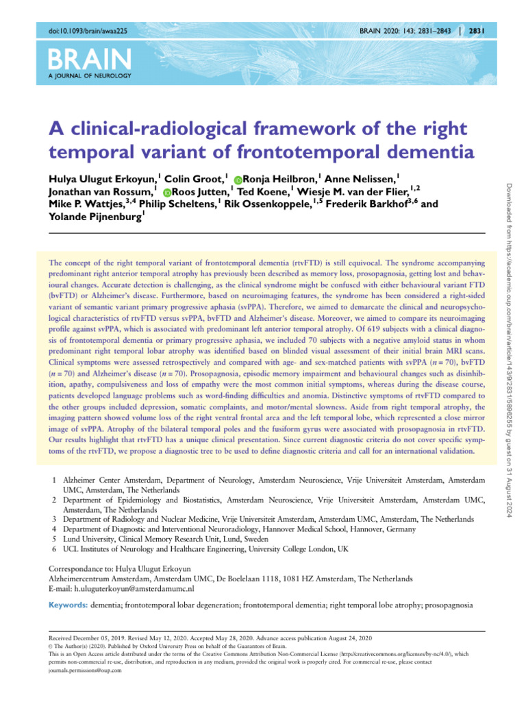 Ulugut Erkoyun Et Al. - 2020 - A Clinical-Radiological Framework of The ...