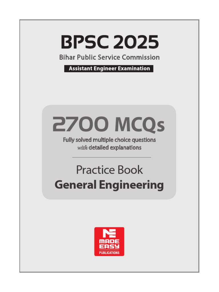 Document Book General+Engineering BPSC+2025 Final | PDF | Multiple ...