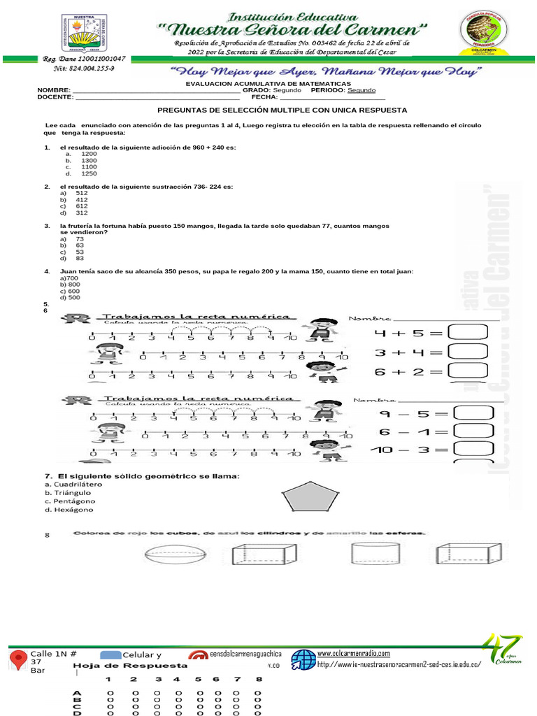 Eval Final de Matema 2p 2025 | PDF