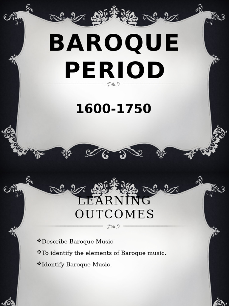 Overview of Baroque Music (1600-1750) | PDF | Baroque Music | Johann ...