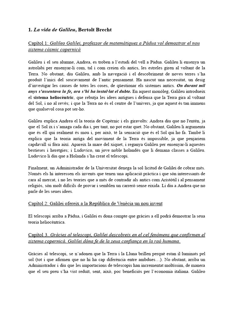 Resums Lectures (Seminaris) Història de La Ciència | PDF