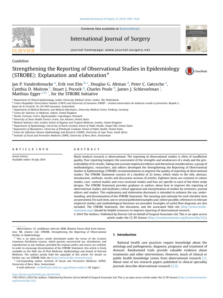 STROBE Explanation | PDF | Cohort Study | Confounding