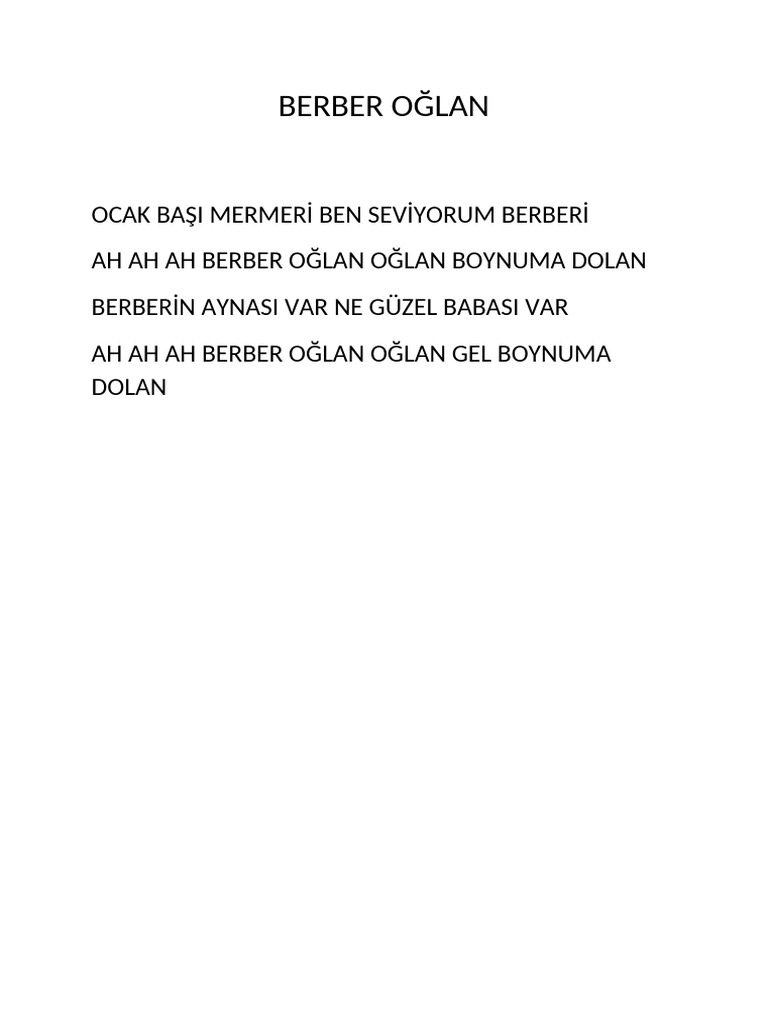 Berber Oğlan | PDF