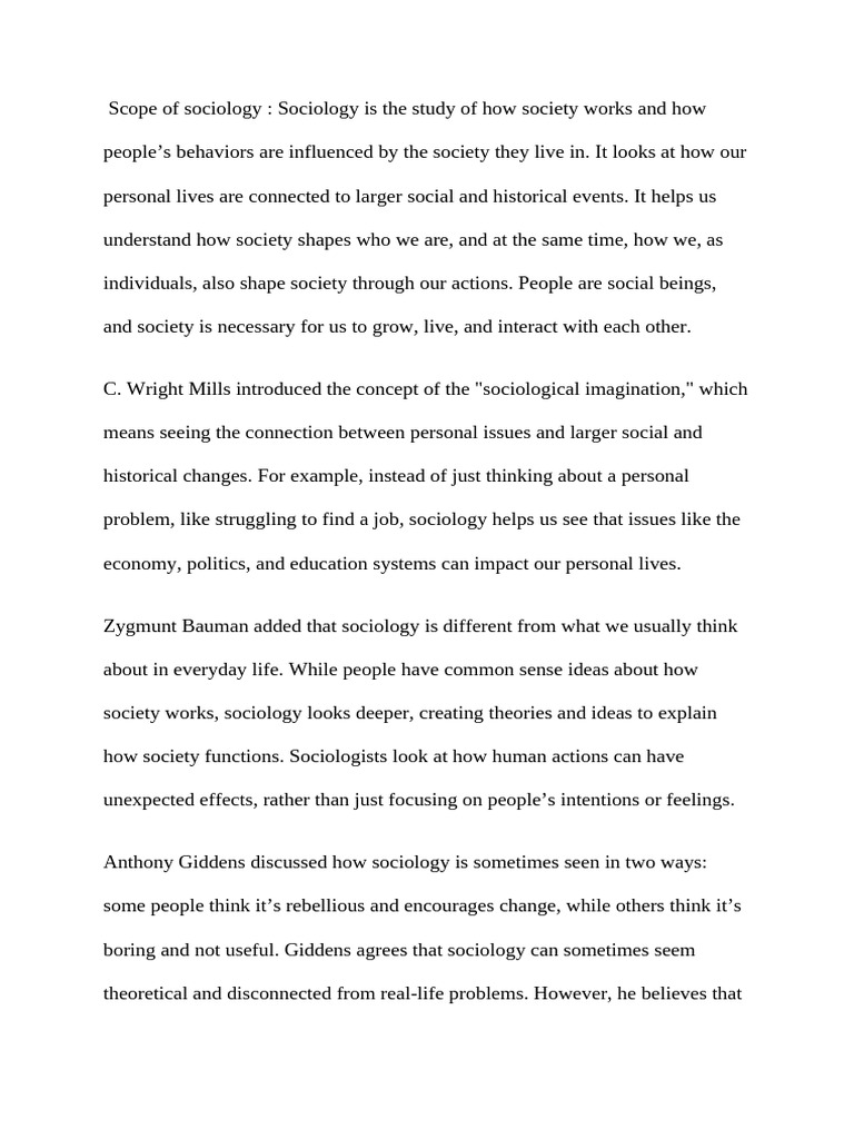 Understanding Sociology: Society's Impact | PDF | Intersectionality ...