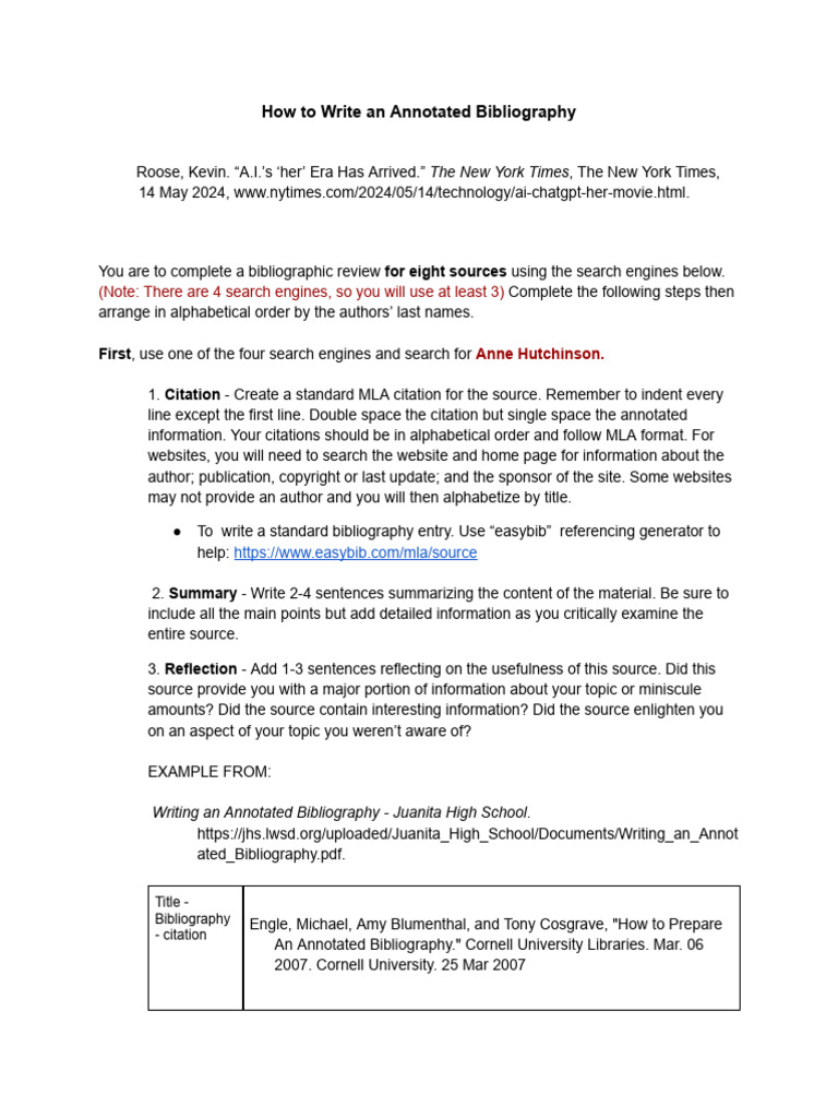 How to Create an Annotated Bibliography | PDF | Bibliography | Citation
