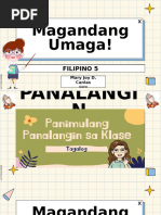 Blue Black White Filipino Pyramid Sentence Reading Fluency Poster | PDF