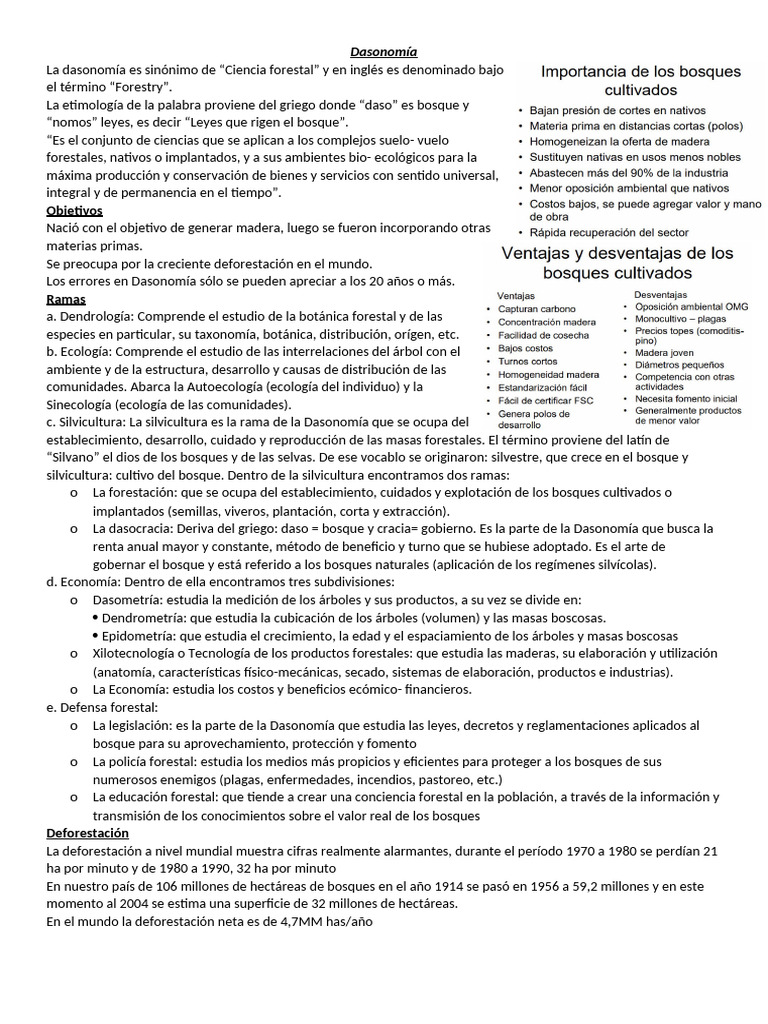 Dasonomía.. | PDF | Los bosques | Deforestación