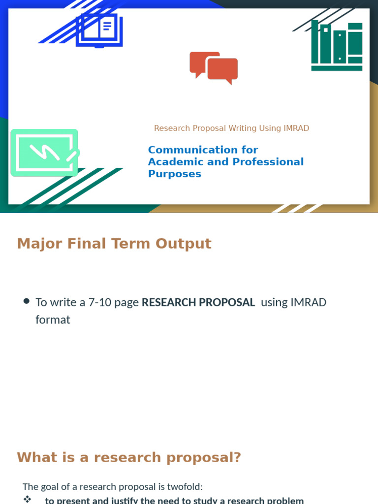 Communication For Academic Purposes (Part 1 - Research Proposal) | PDF ...