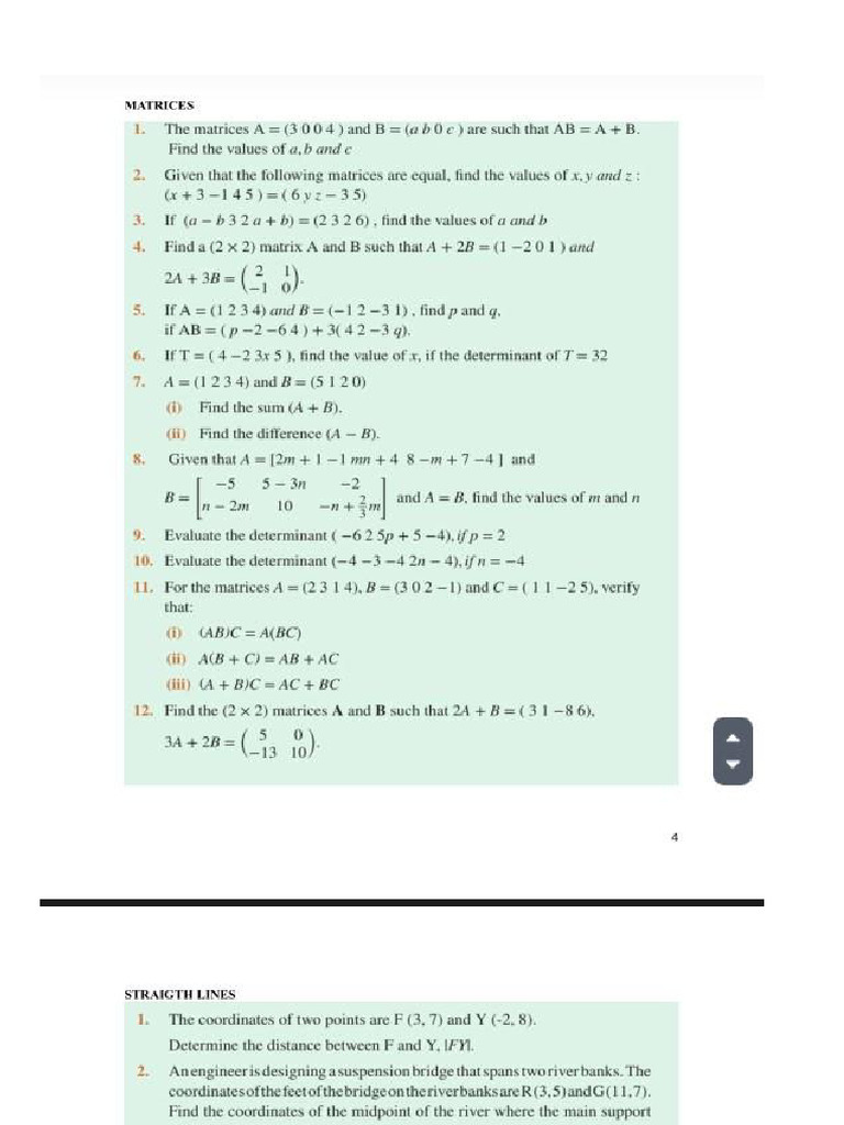 Matrix Questions and Solutions | PDF
