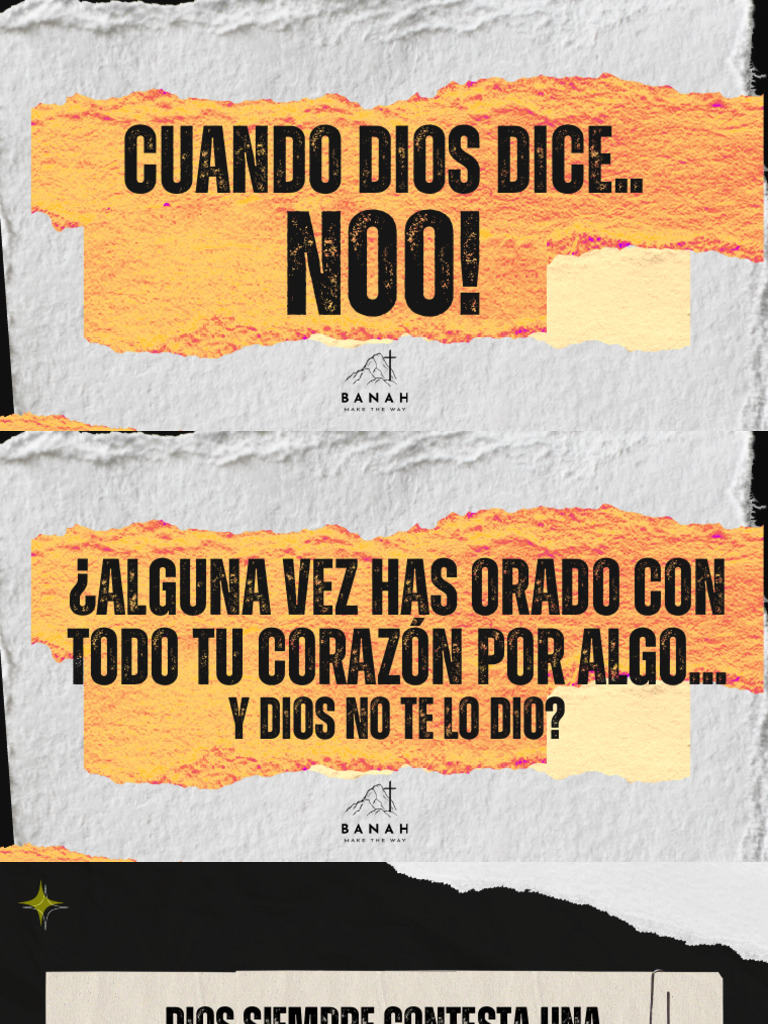 Cuando Dios dice "no" y su propósito | PDF