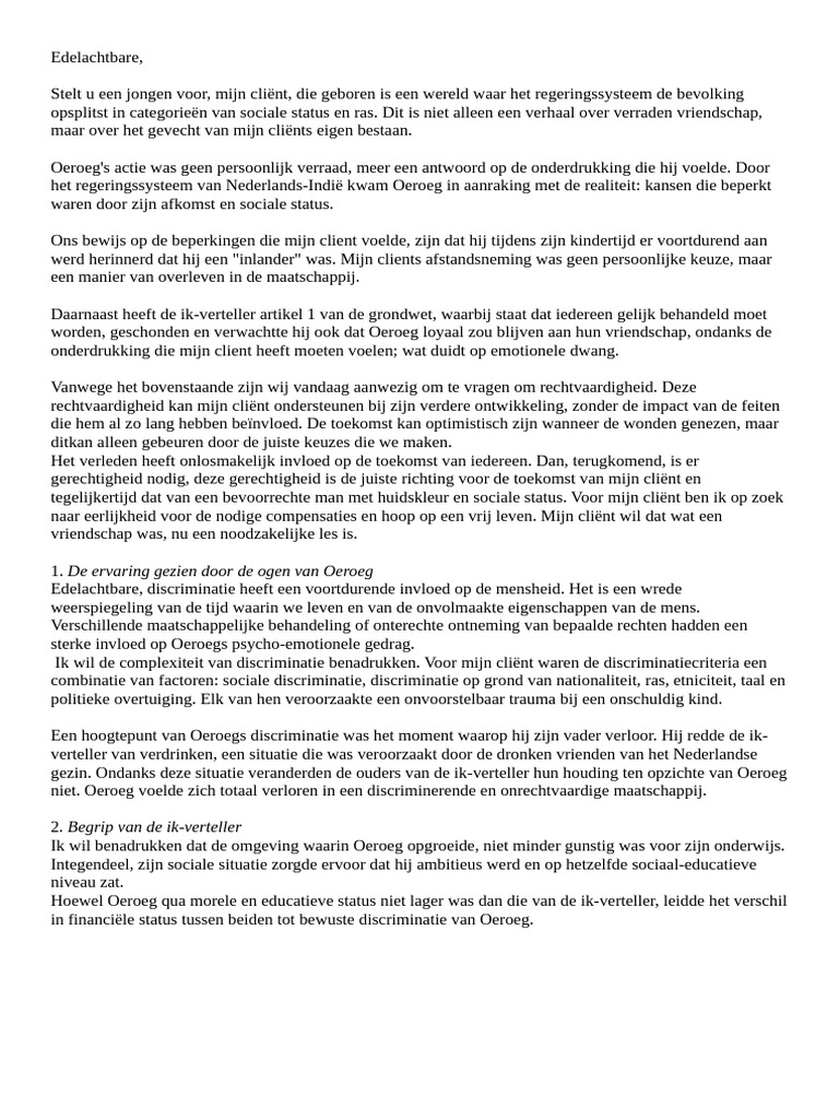 Oeroeg Pledoarie - Update | PDF