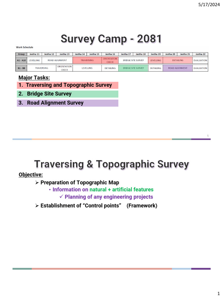 Traversing and Topographic | PDF | Surveying | Topography