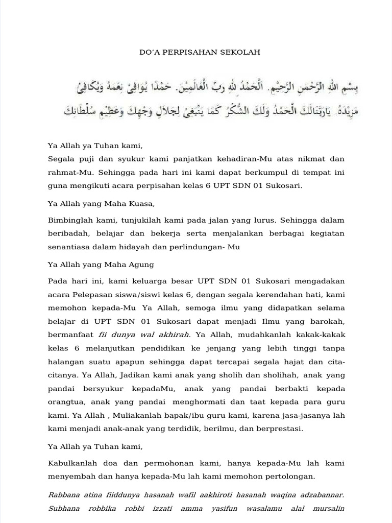 PDF Doa Perpisahan | PDF