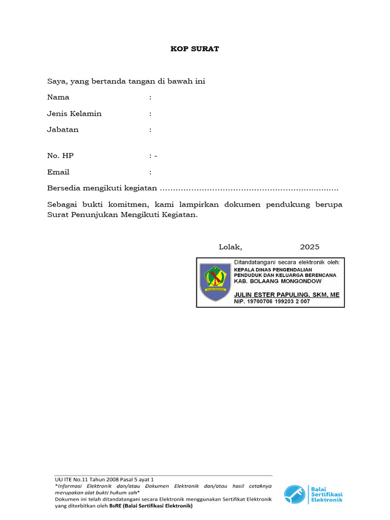 CONTOH SURAT - Signed PDF | PDF