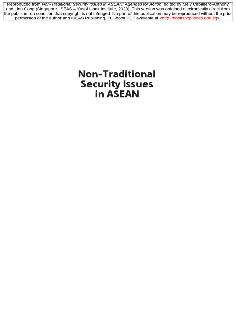 Caballero-Anthony - Gong - Non-Traditional Security Issues in ASEAN ...