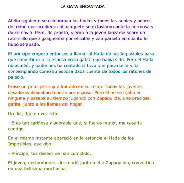 La Gata Encantada: Cuento Completo | PDF