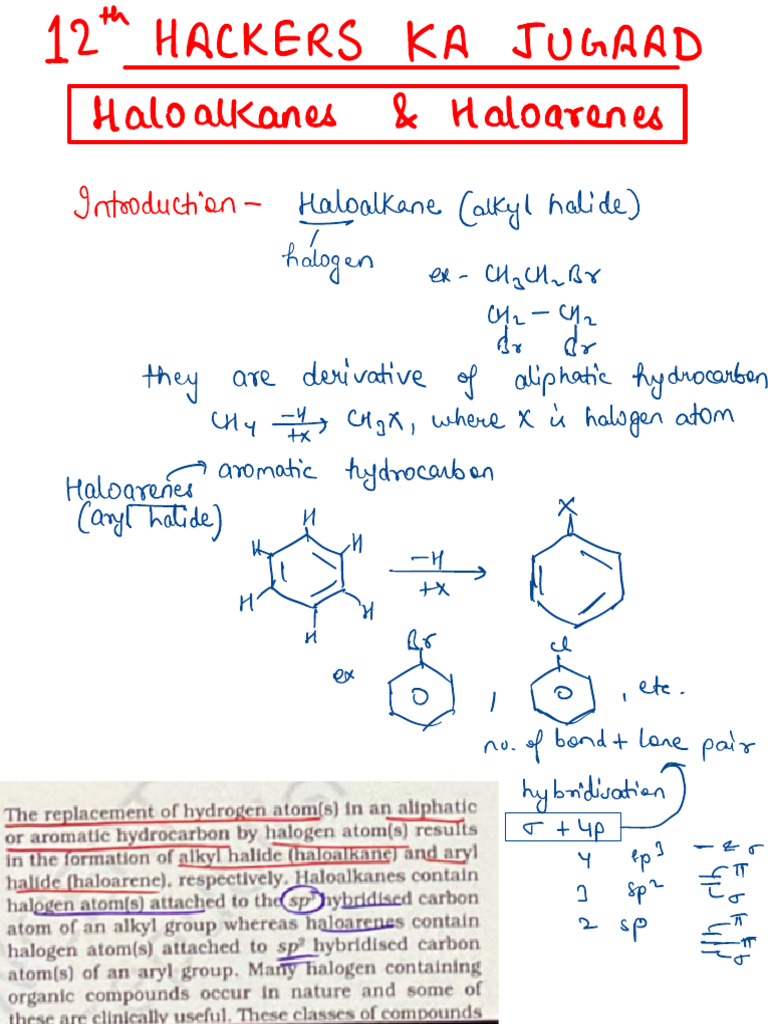 Haloalkane and Haloarene 1 - 250523 - 172636 | PDF | Organic Chemistry | Chemistry