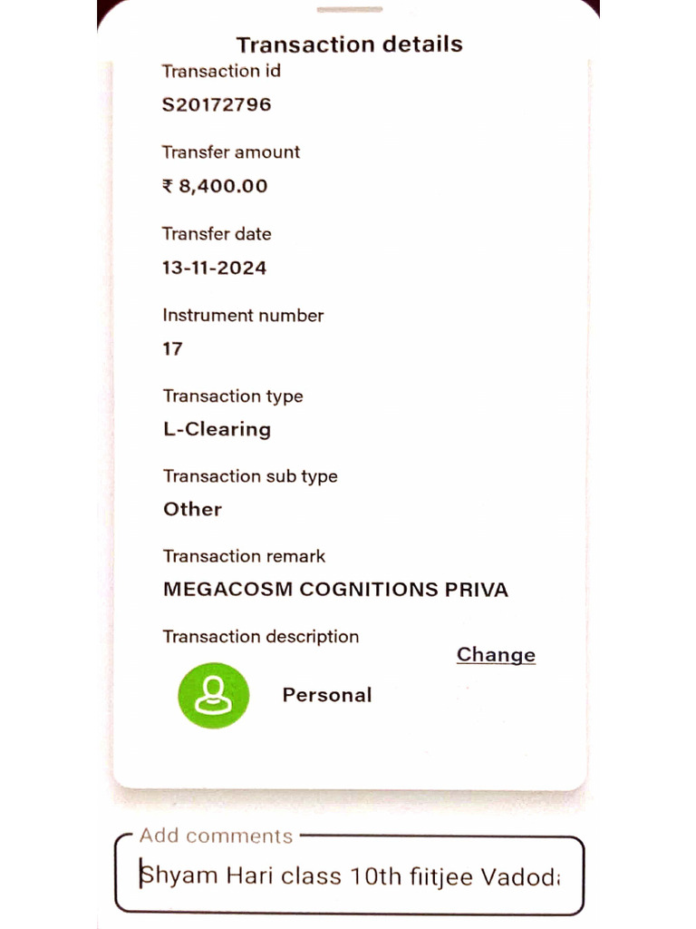 Megacosm Cognitions Private Limited Receipts Class10th | PDF