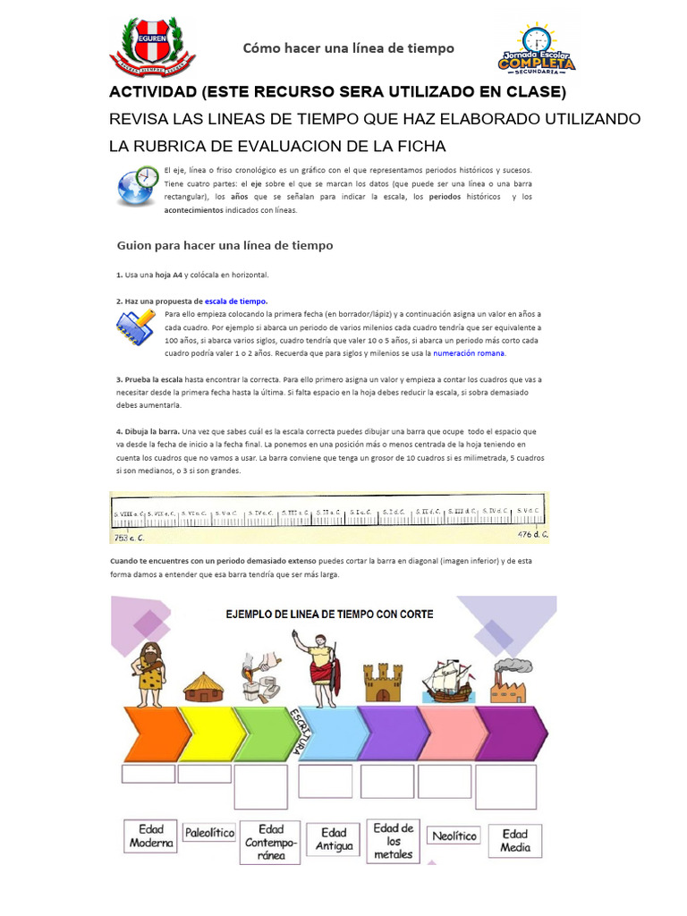 Ficha 5 Año Ccss Como Hacer Una Linea de Tiempo | PDF