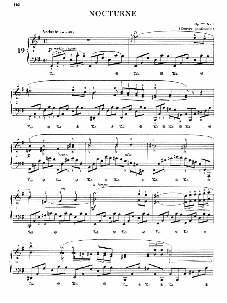 Chopin Nocturne Op72no1 | PDF