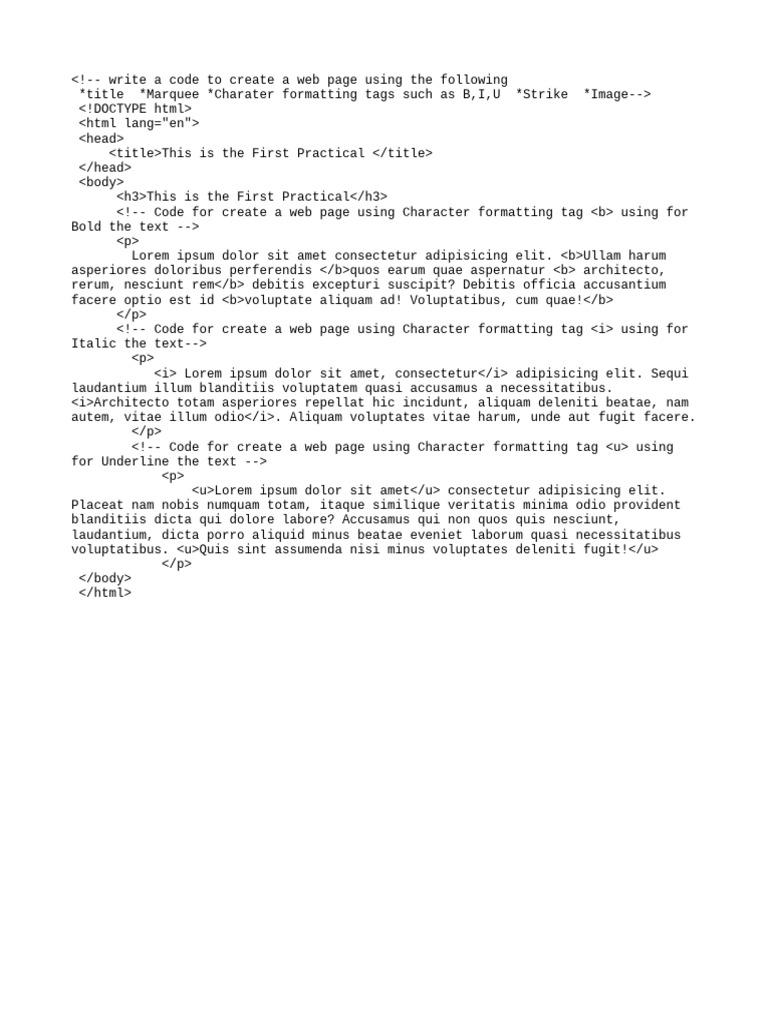 Web Development Practical 1.3 | PDF