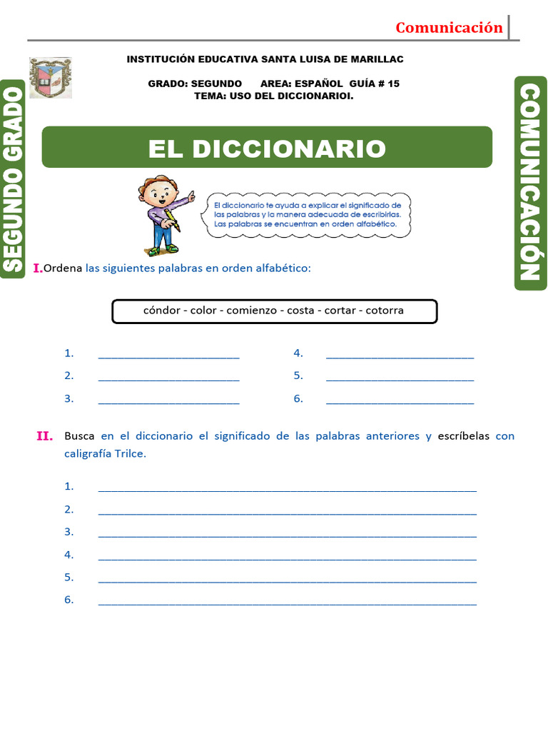 El Diccionario para Segundo Grado de Primaria | PDF | Diccionario