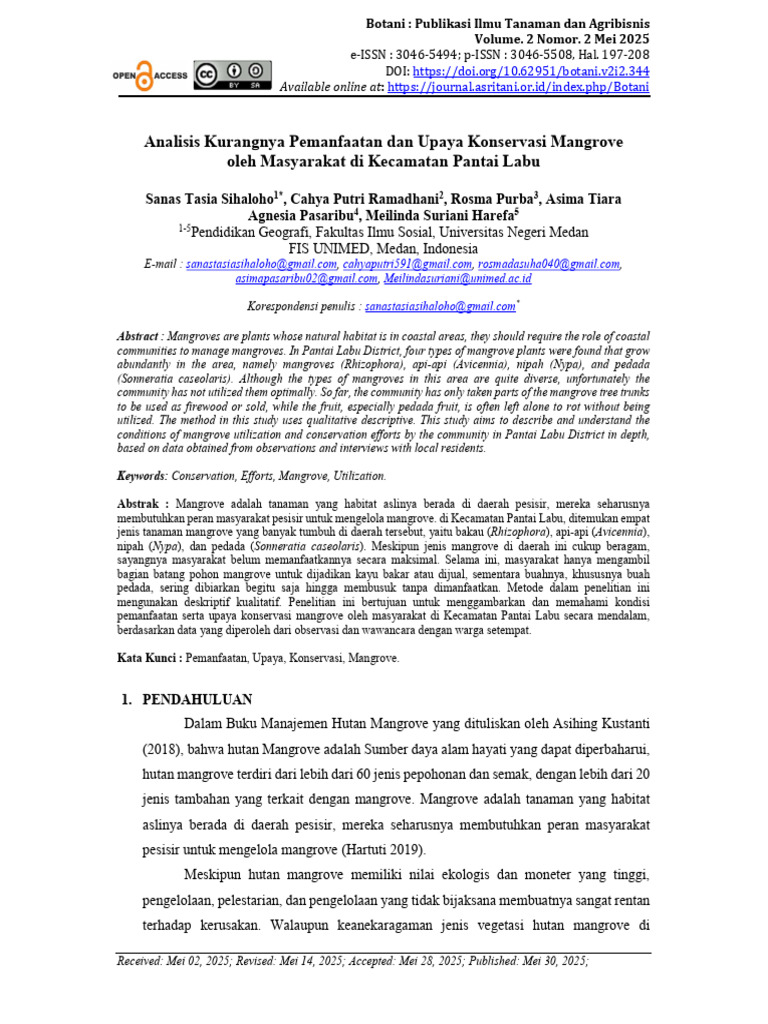 BOTANI Vol 2 No 2 Mei 2025 Hal 197-208 | PDF