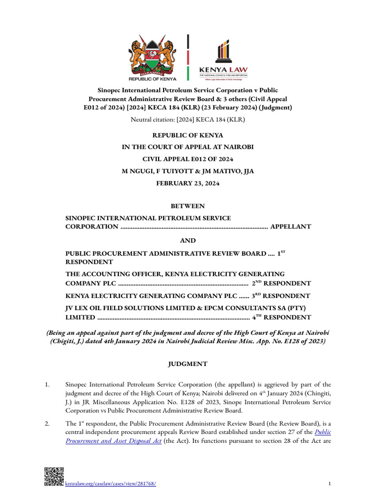 Sinopec International Petroleum Service Corporation V Public ...