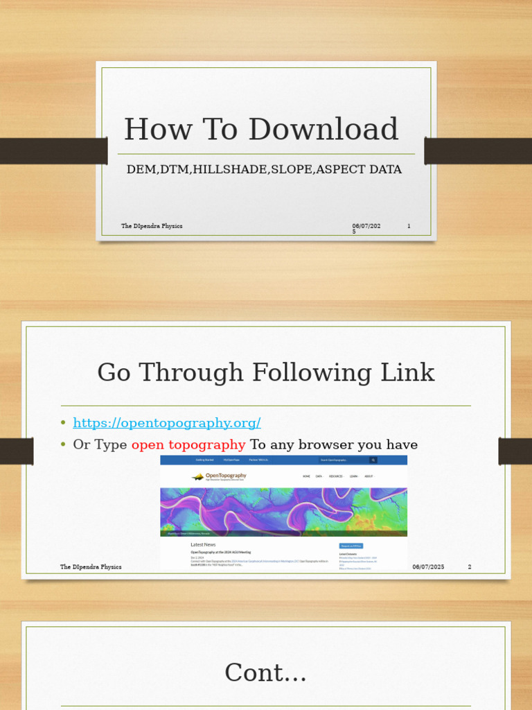 How To Download DEM, DTM | PDF