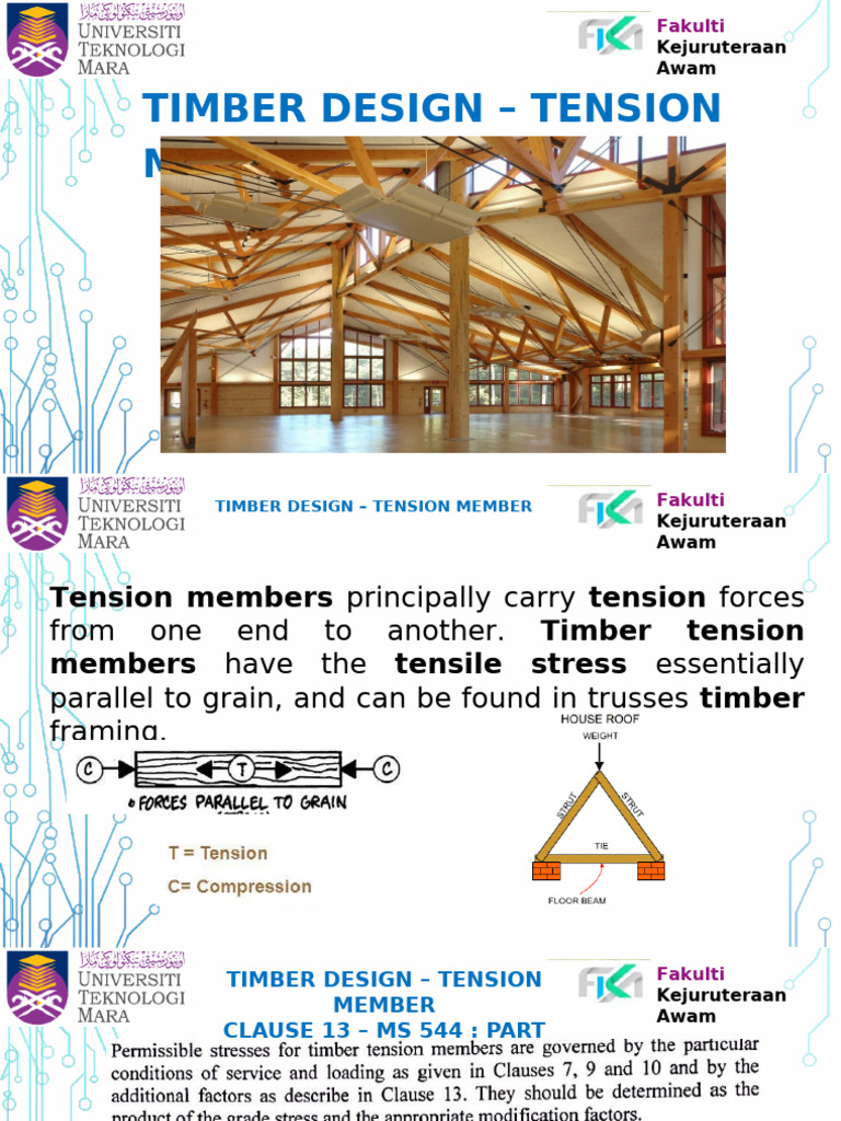 Topic 4.2 Timber Tension Member | PDF | Tension (Physics) | Materials Science