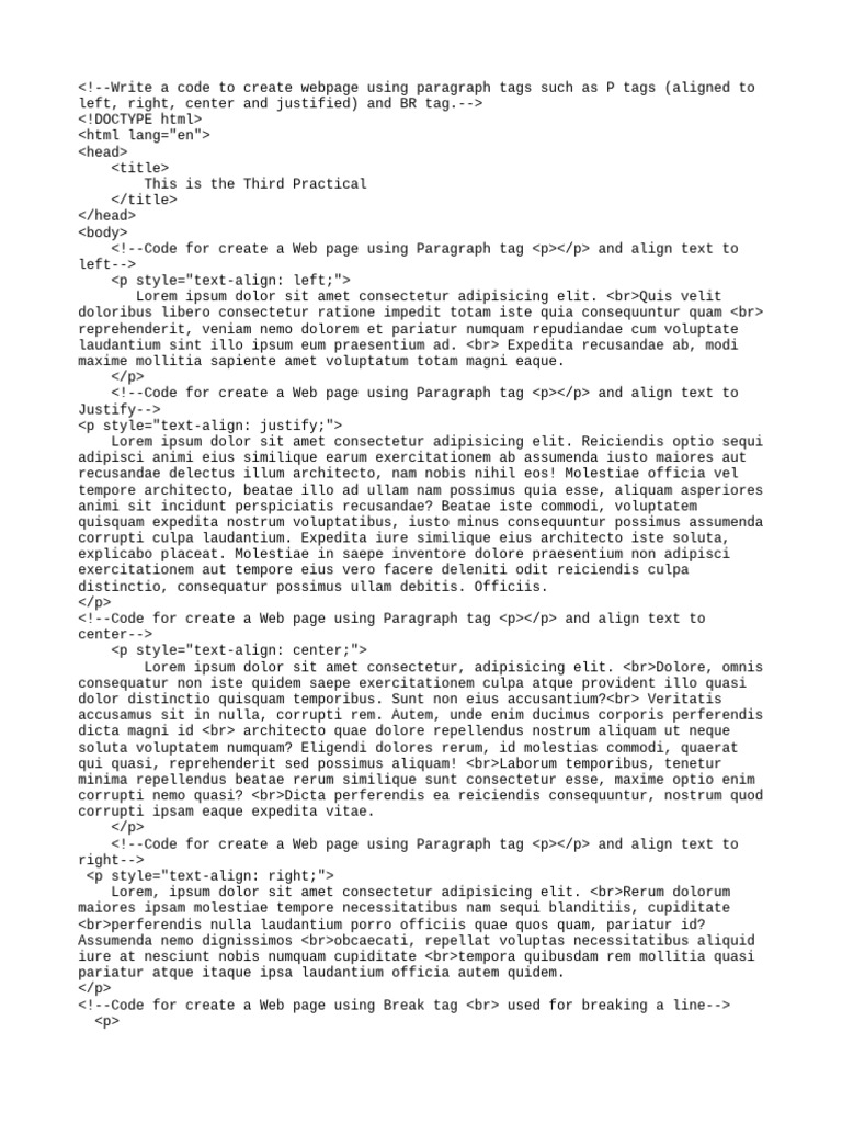 Web Development Practical 3 | PDF