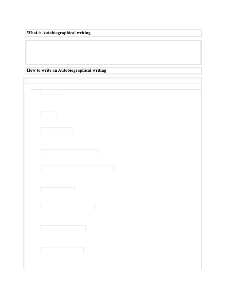 Autobiographical Writing | PDF | Narrative | Narration