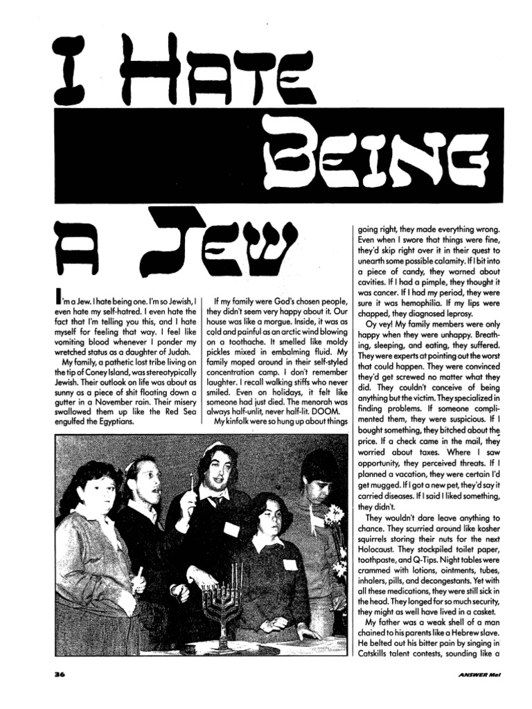 I Hate Being A Jew | PDF