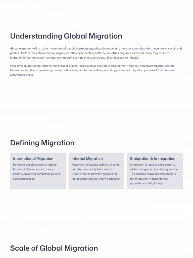 Understanding Global Migration | PDF | Human Migration | Immigration