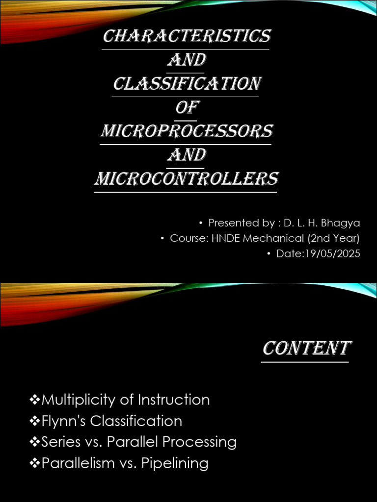 Updated Microprocessors and Microcontrollers Presentation | PDF | Parallel Computing | Central ...