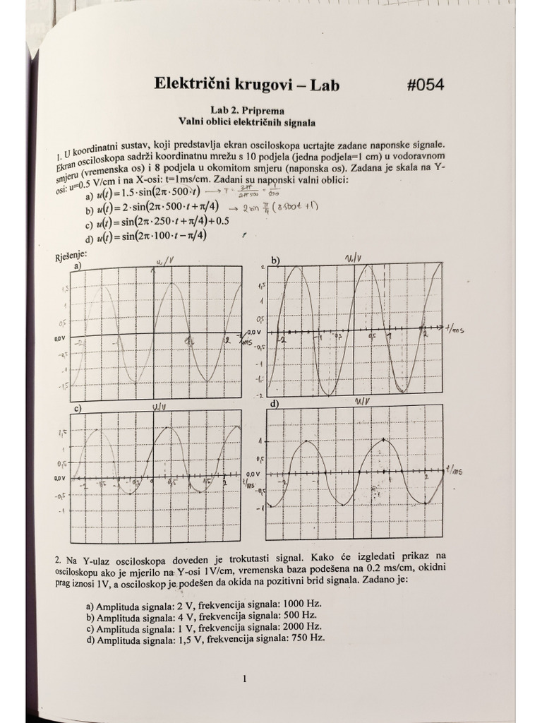 LV2 - Valni Oblici Ele. Signala | PDF