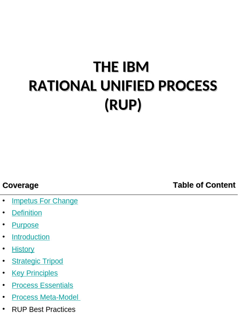IBM Rational Unified Process For Software Engineering - Introduction | PDF | Unified Modeling ...