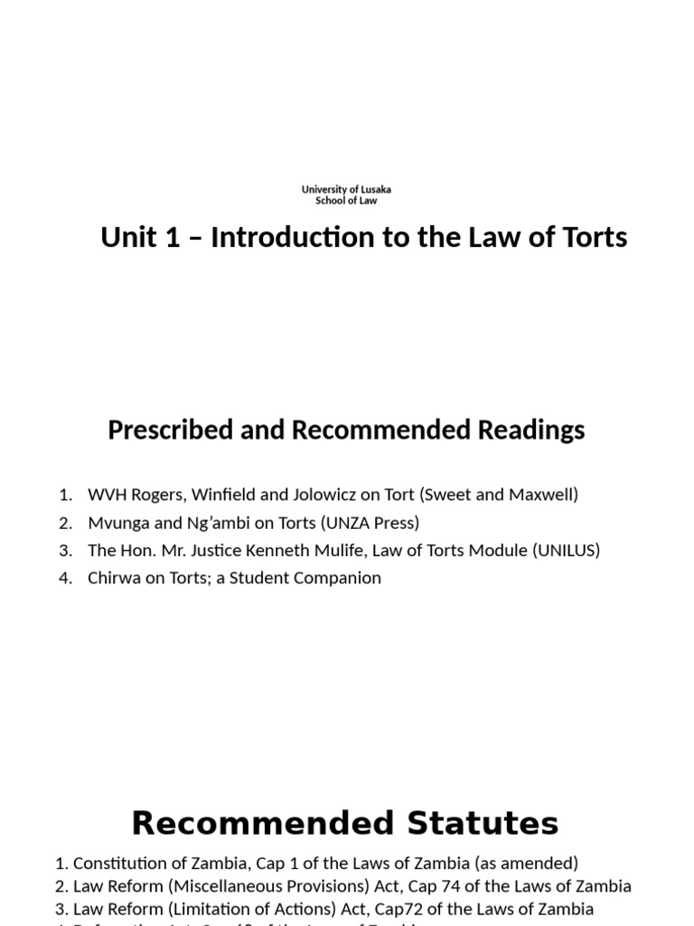 Introduction to Tort Law Principles | PDF | Tort | Negligence