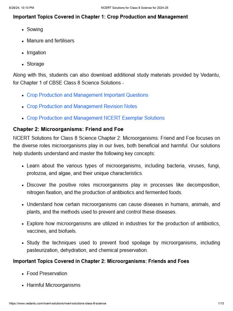 NCERT Solutions For Class 8 Science For 2024-25 | PDF | Force ...