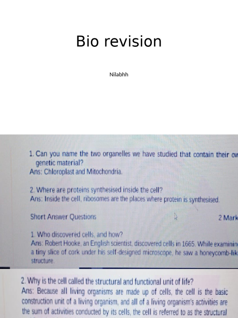 Bio Revision | PDF