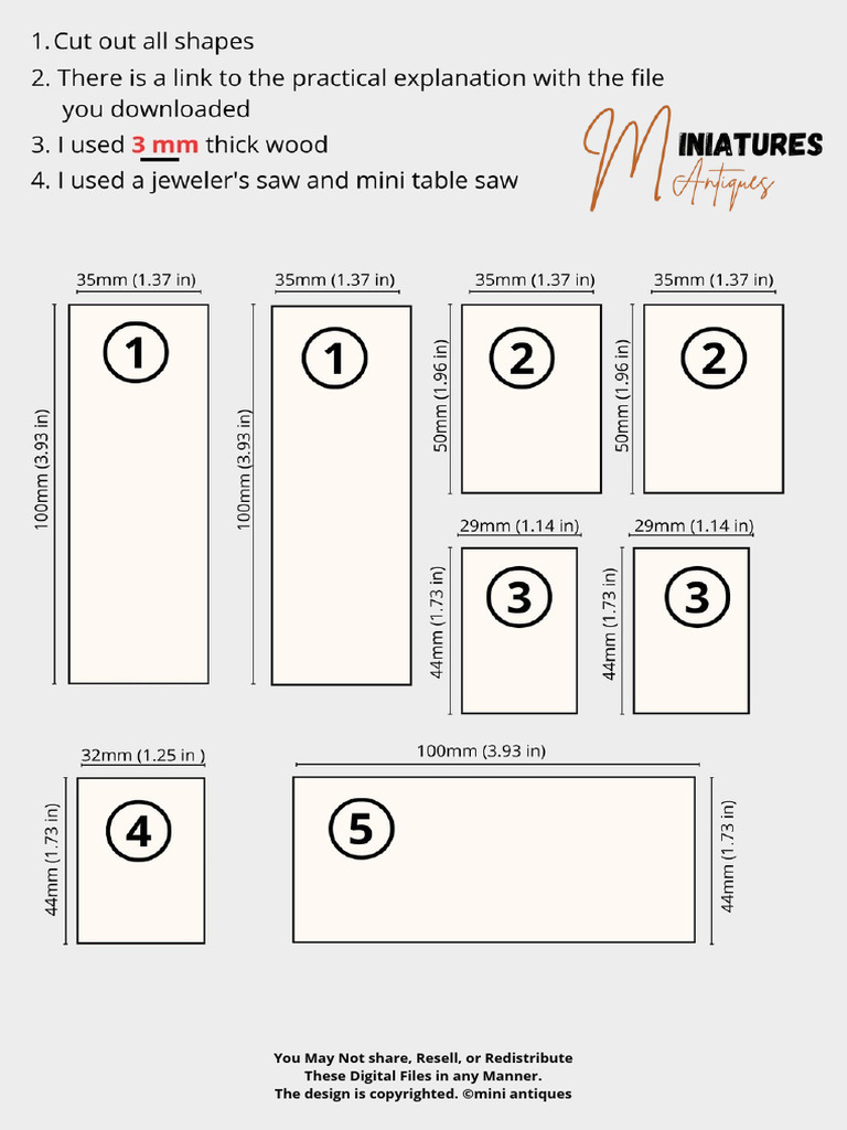 Copyright Notice for Miniature Templates | PDF