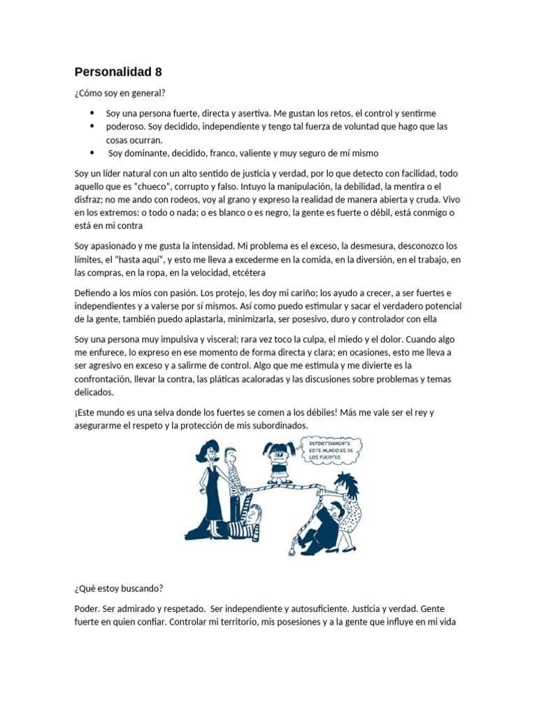 Personalidad Fuerte y Directa | PDF | Las emociones | Ciencias del ...