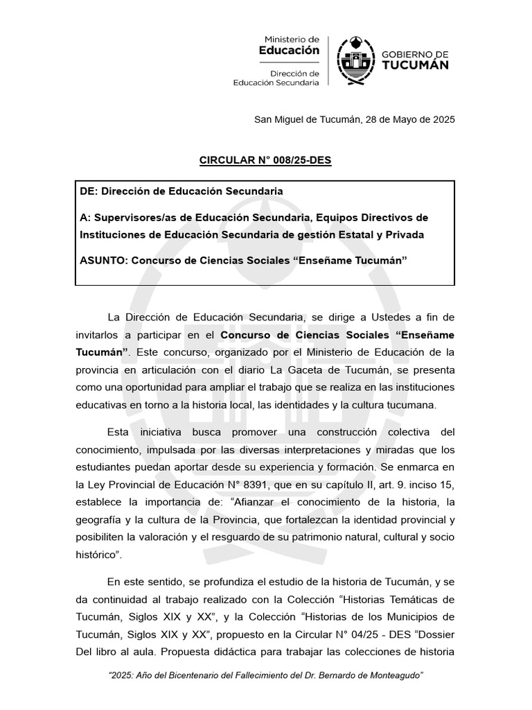 Circular 008 Con Anexos (1) | PDF | Cuestionario | Literatura