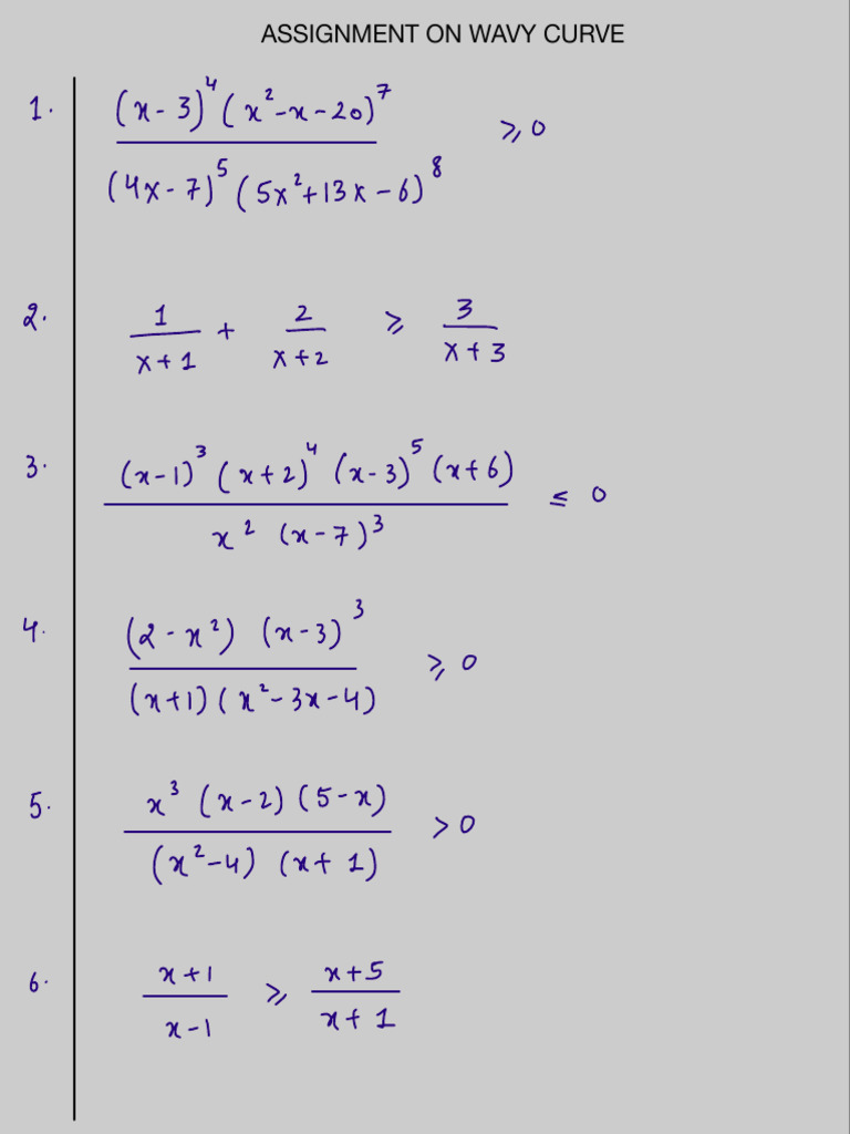 Wavy Curve Assignment Solutions | PDF