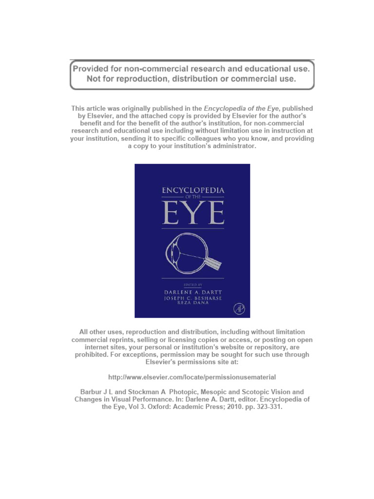 Photopic, Mesopic, and Scotopic Vision | PDF | Contrast (Vision ...