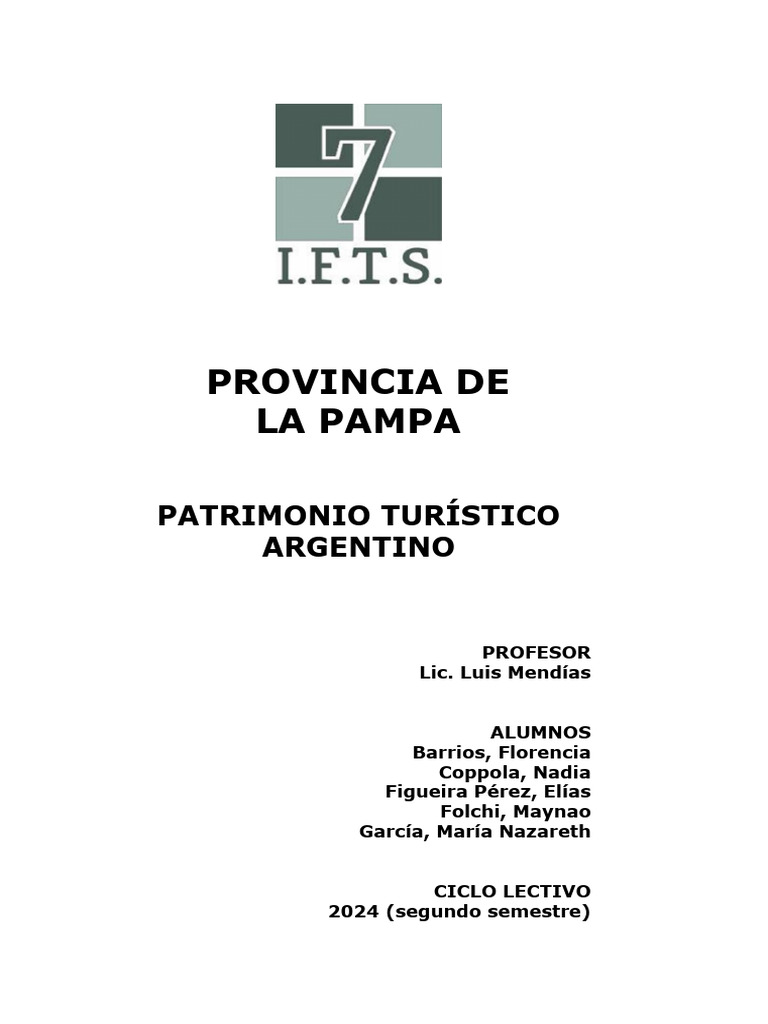 Turismo y Geografía de La Pampa | PDF | Museo | Dinosaurios