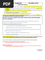Convocation Bac Blanc Janvier 2026 | PDF
