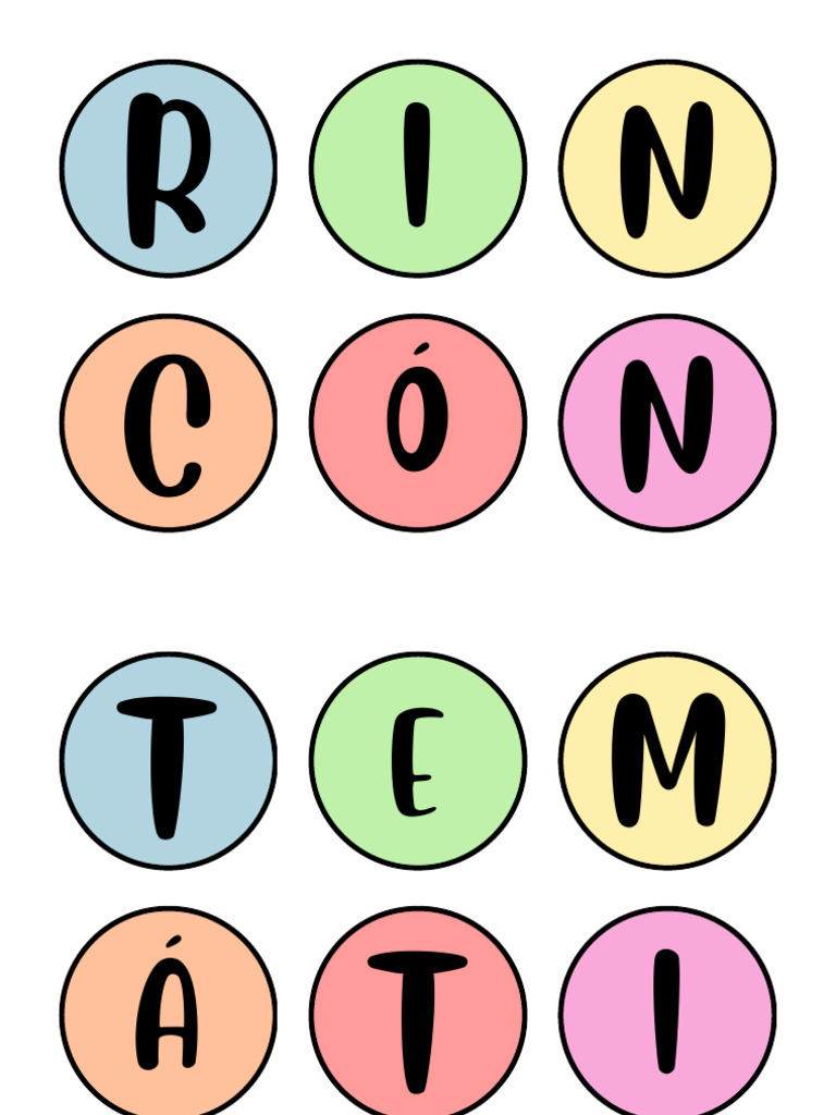 Alphabet Letters A-Z Circle Flashcards in Colorful Bold Style | PDF